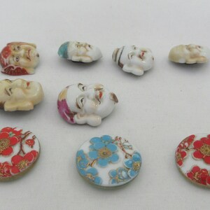 Pick Your Favorite ! Japan Toshikane Porcelain Gods Floral Buttons - Etsy