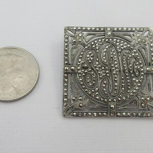 Art Deco Sterling Silver Marcasite SDM Monogram Brooch - Etsy