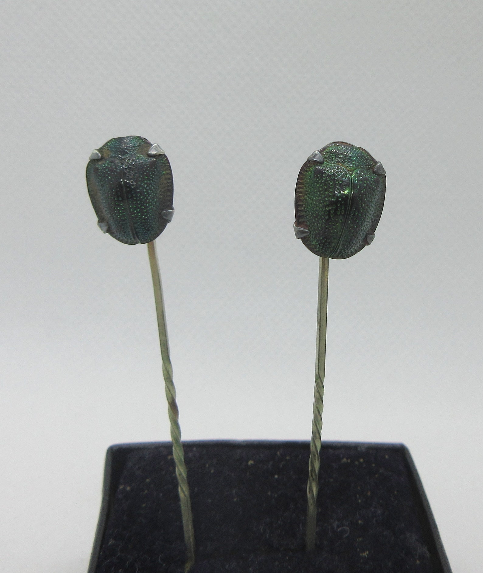 Antique Sterling Silver Real Green Insect Scarab Beetle - Etsy