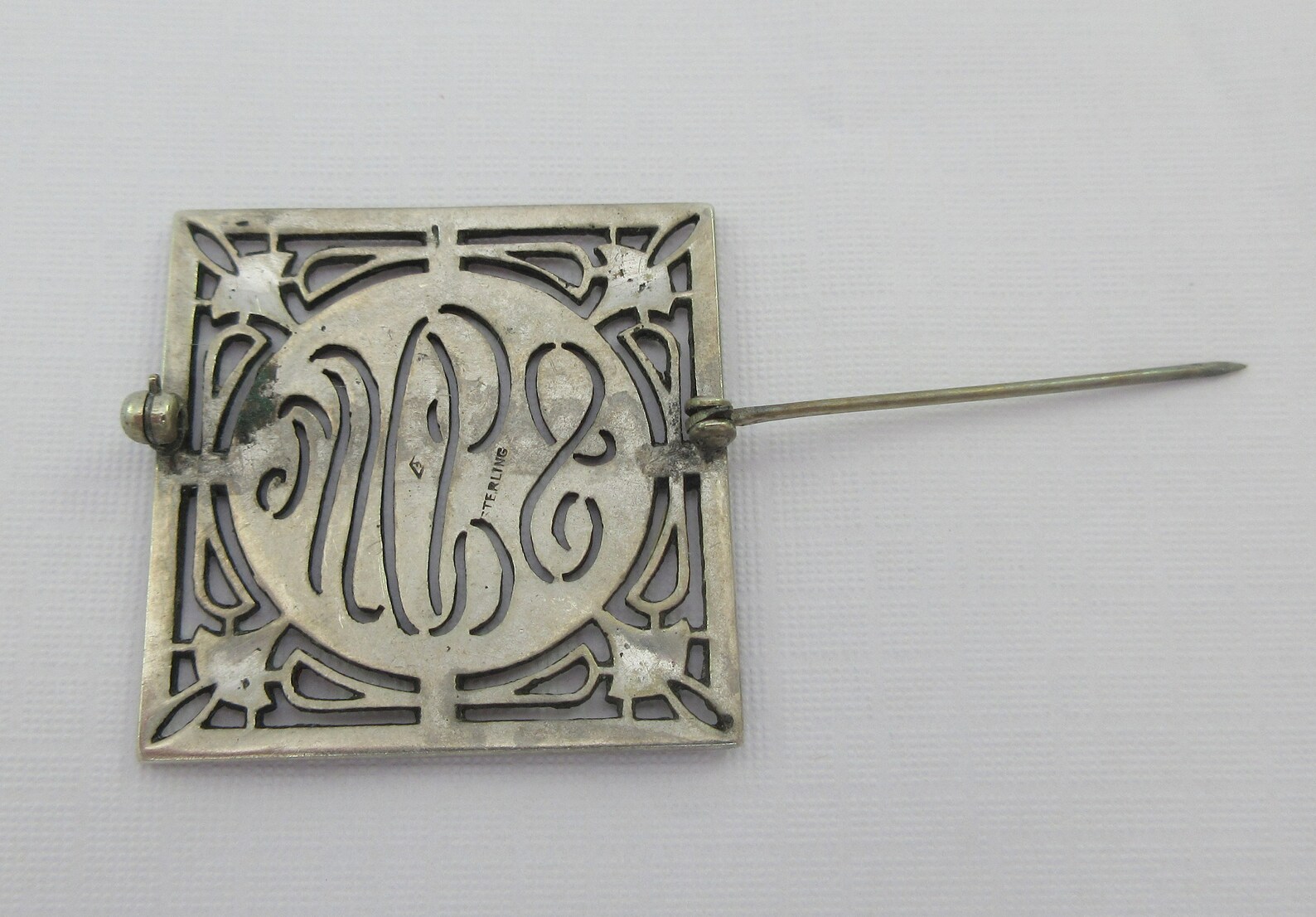 Art Deco Sterling Silver Marcasite SDM Monogram Brooch | Etsy