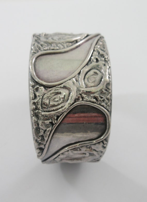 Artisan Modernist Sterling Silver Abstract Pattern Cu… - Gem