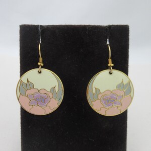 Laurel Burch garden Rose Gold Tone Pink Purple - Etsy