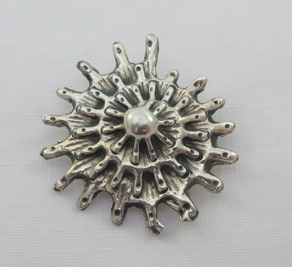Modernist Sterling Silver Spiky Snail Shell Brooch or… - Gem