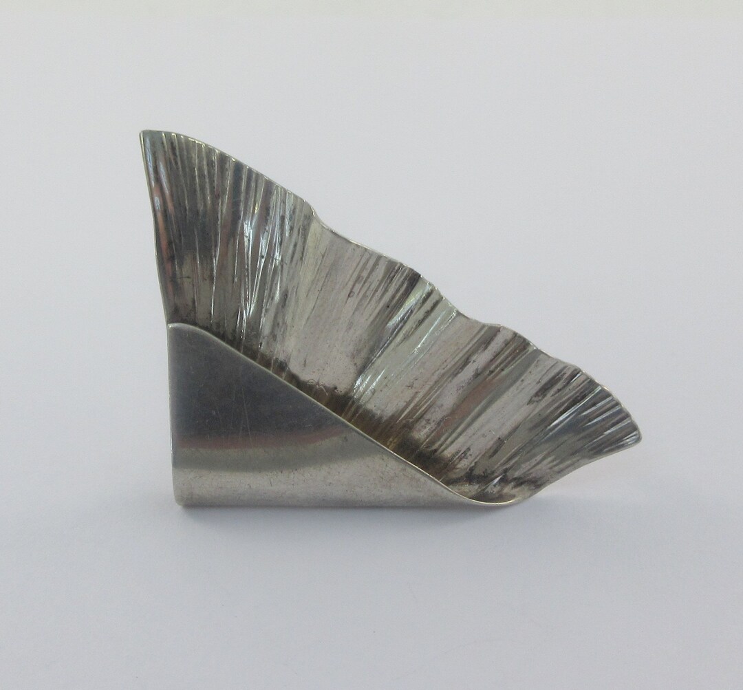 Artisan Made Modernist Sterling Silver Wavy Abstract Brooch - Etsy