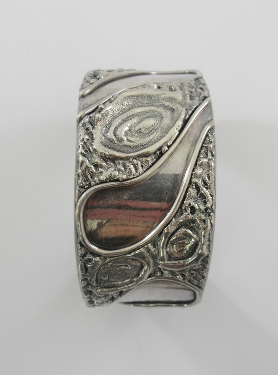Artisan Modernist Sterling Silver Abstract Pattern Cu… - Gem