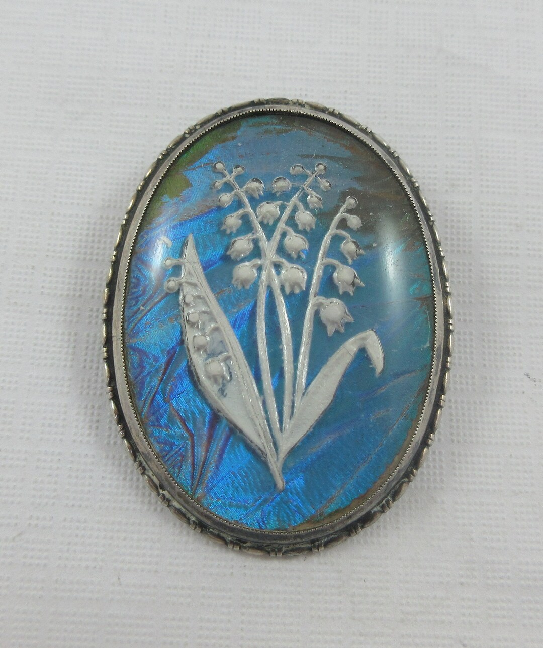 Large T. M. & Co. Thomas Mott Sterling Silver Butterfly Wing Lily of ...