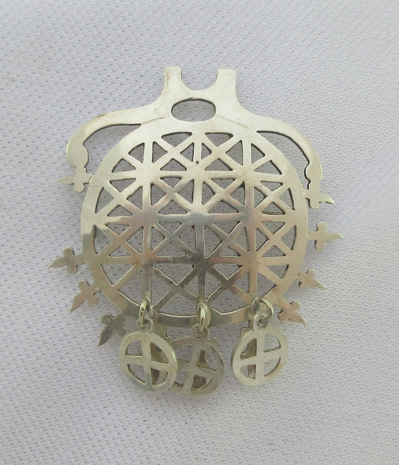 Turkey 800 Silver Hittite Sun Disk Brooch or Pendant C Clasp - Etsy