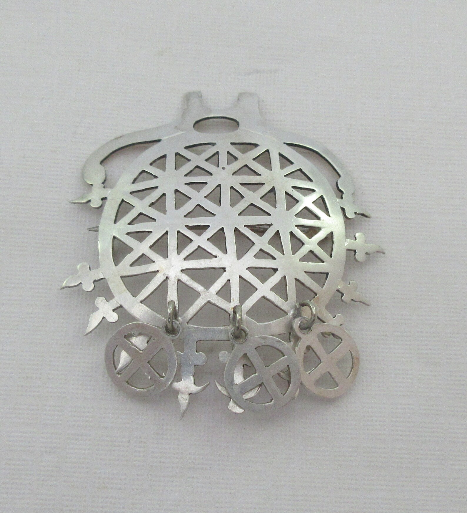 Turkey 800 Silver Hittite Sun Disk Brooch or Pendant C | Etsy