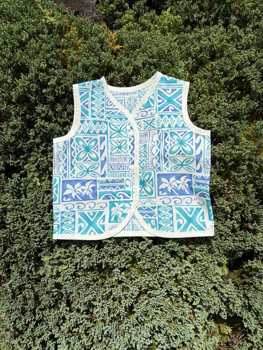S/L/XL Ocean Blue Block Print Diaper Shirt - Etsy
