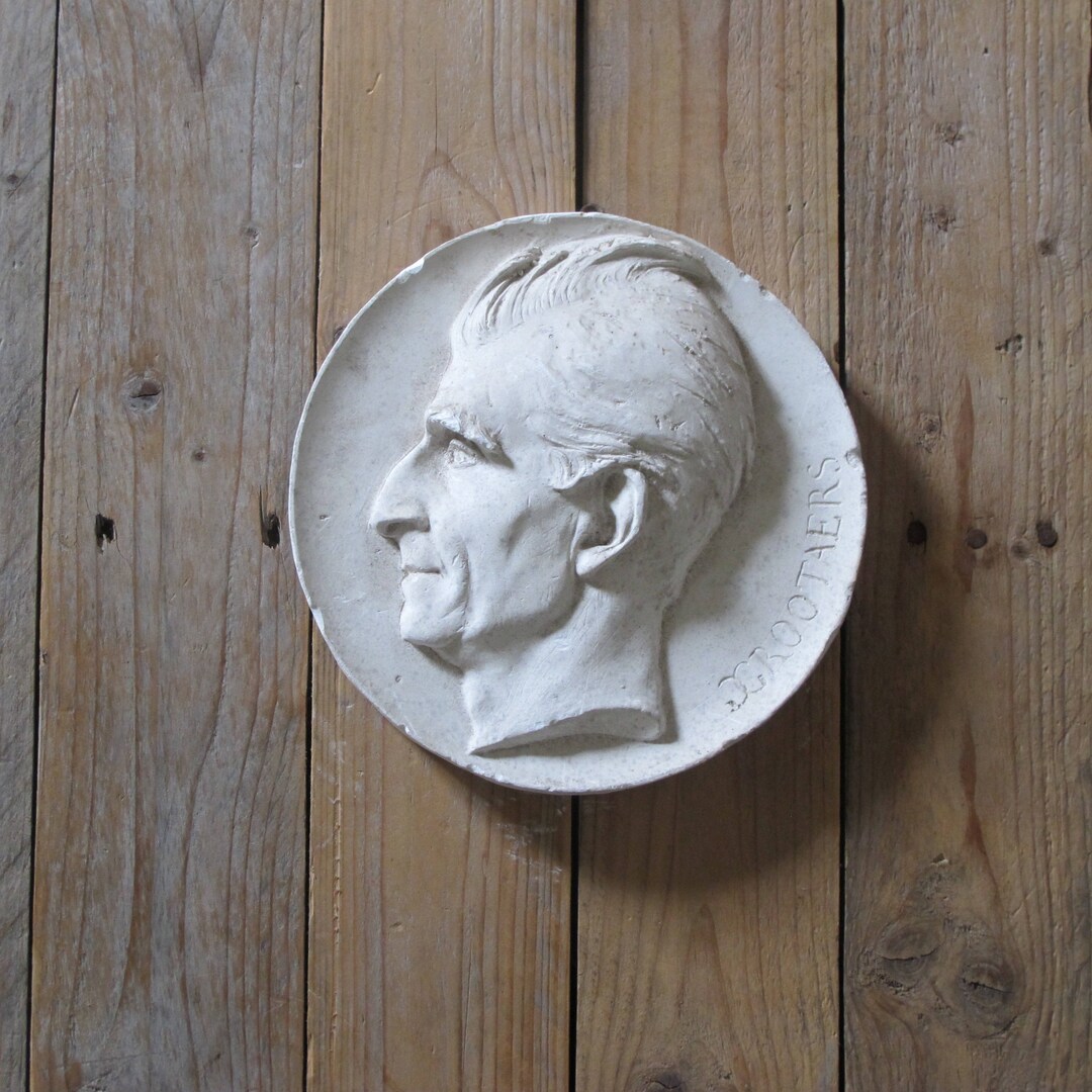 Antique Xixe French Plaster Relief Portrait by Guillaume Grootaërs - Etsy