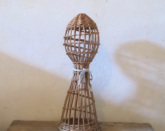 Vintage Wicker Hat Stand // French Store Display // Mid Century - Etsy