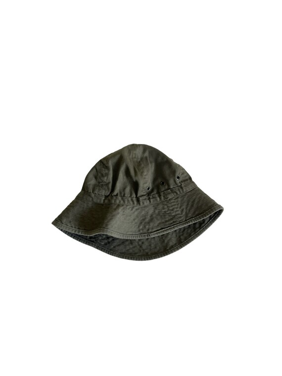 French army 80s kaki cotton vintage bucket hat bob - Gem