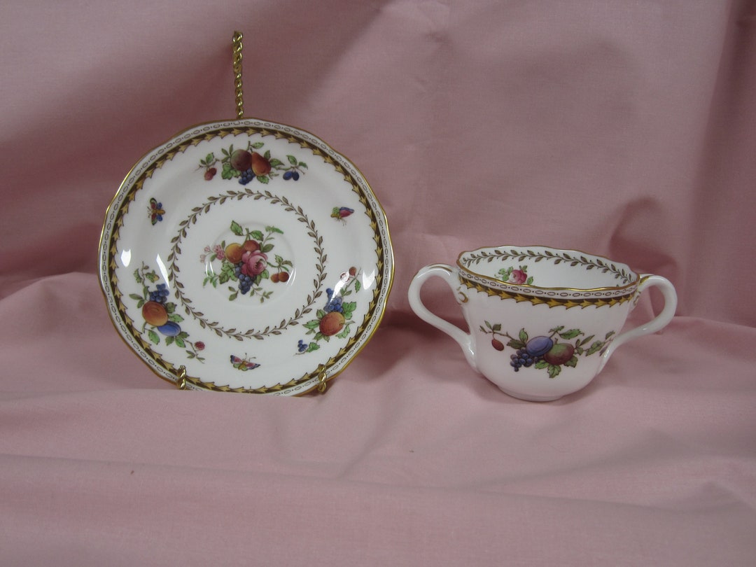 Spode Copeland China, Rockingham Pattern, Two Handled Cup, Vintage Cup ...
