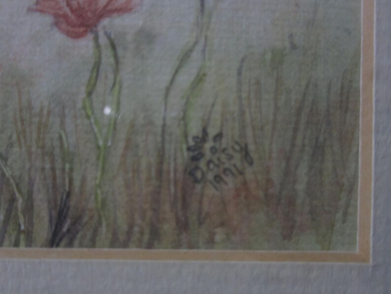 Original Watercolour - Daisy Barnes, Wombleton Yorkshire England, 1991 ...