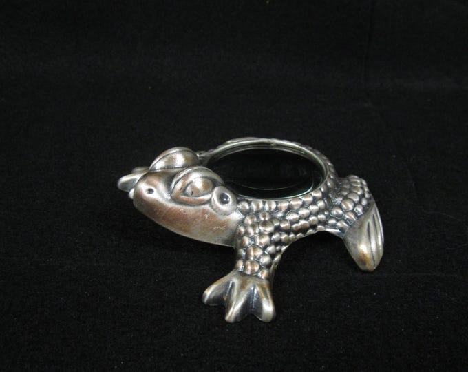 Frog Magnifying Glass, Metal Frog or Toad, 4 X 4 Inches, Silver Tone ...