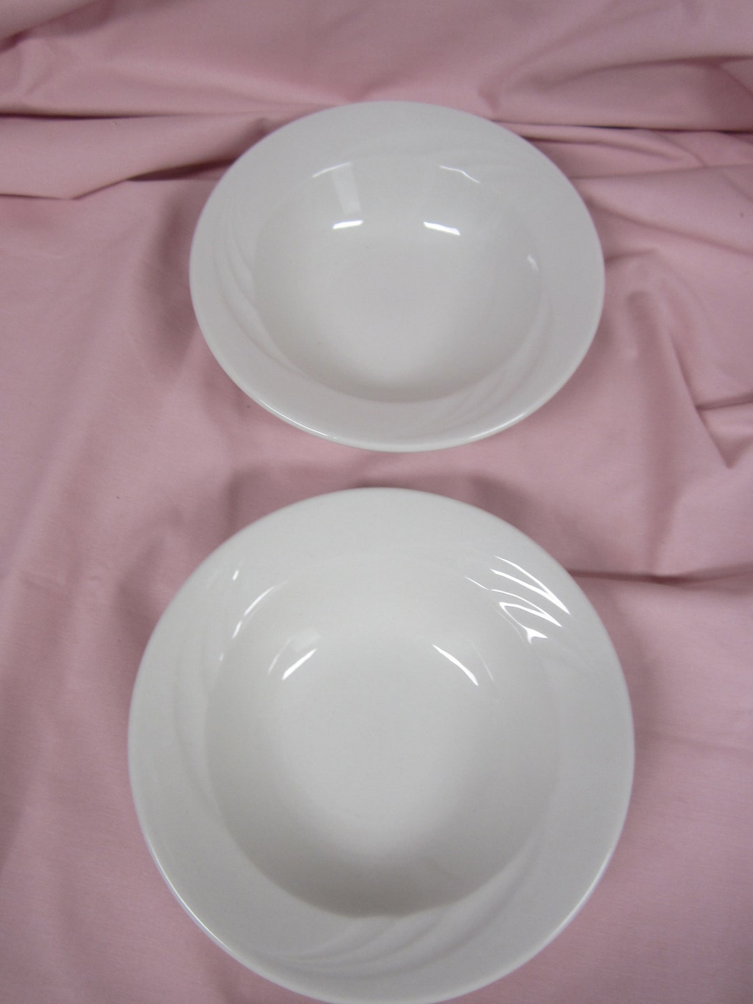 Continental Vitrified Hotelware, South Africa, White Bowls, Wide Rim, 7 ...