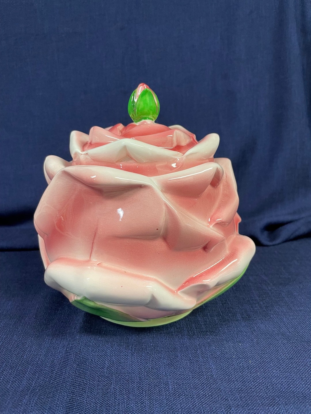 Rose Cookie Jar, Countess Rose Japan, Pink Biscuit Jar, Biscuit Barrel ...