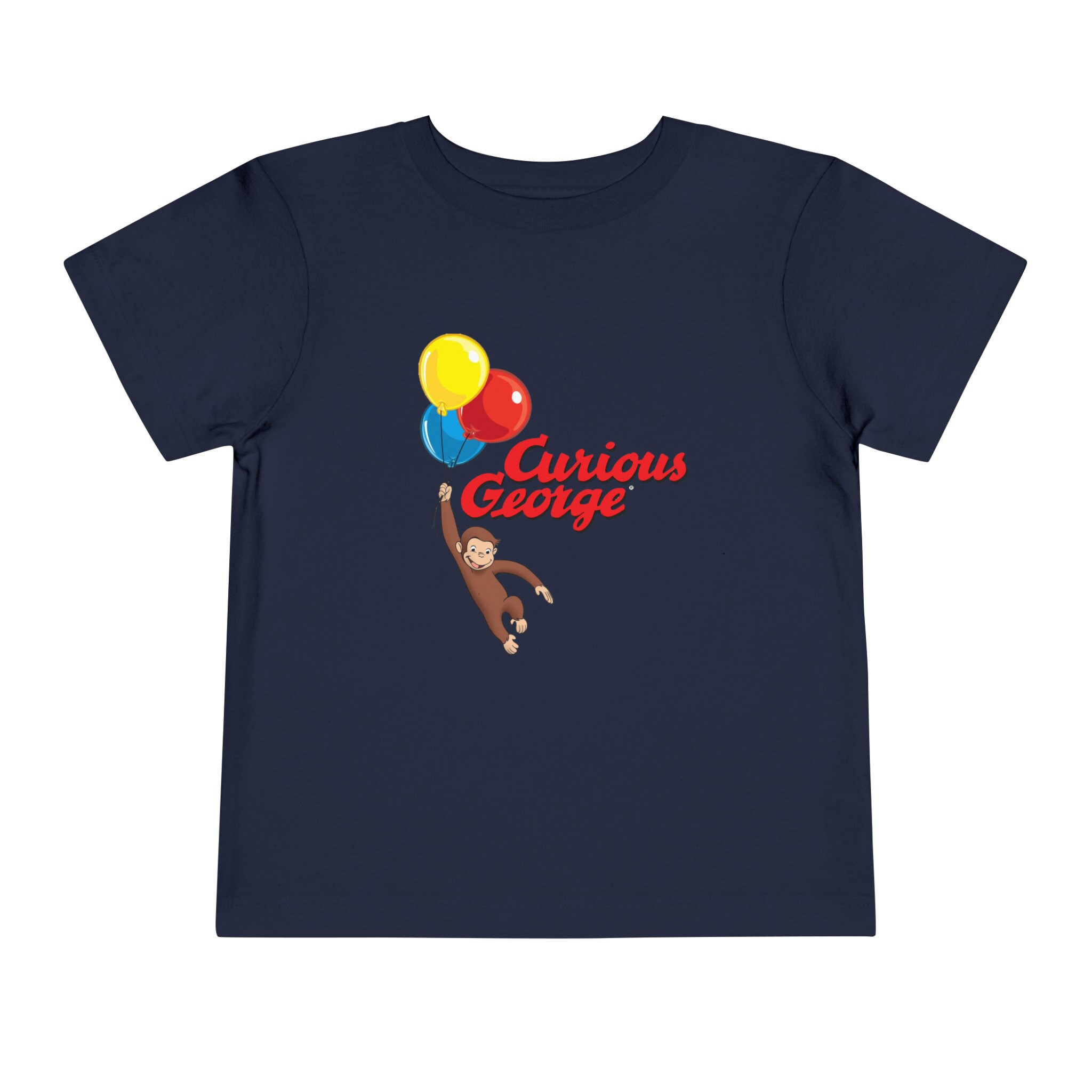 Curious George With Balloons Modern Cartoon With Logo Toddler ...