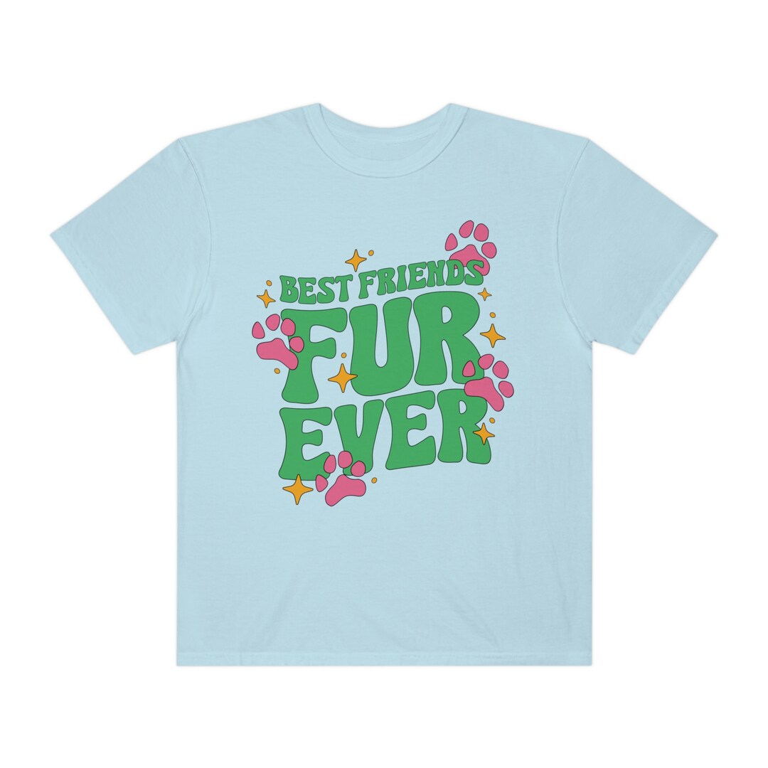 Best Friends Furever Retro Groovy Paw Prints Dog Cat Lover Comfort ...