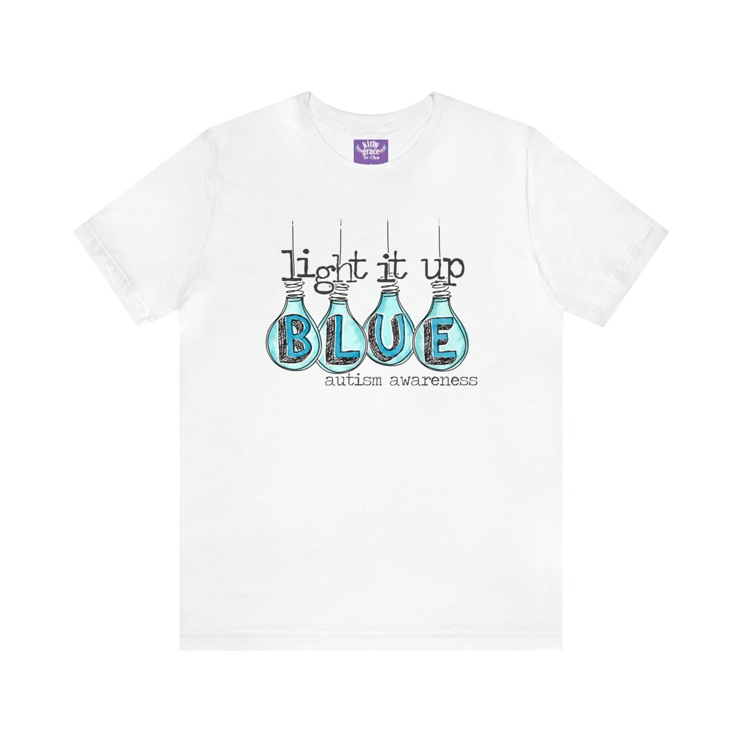Light It up Blue Autism Awareness Cute Light Bulb April World Autism ...