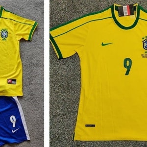 BRAZIL 1998 Retro Adults Youth Kids Kit Rare Classic World Cup France ...