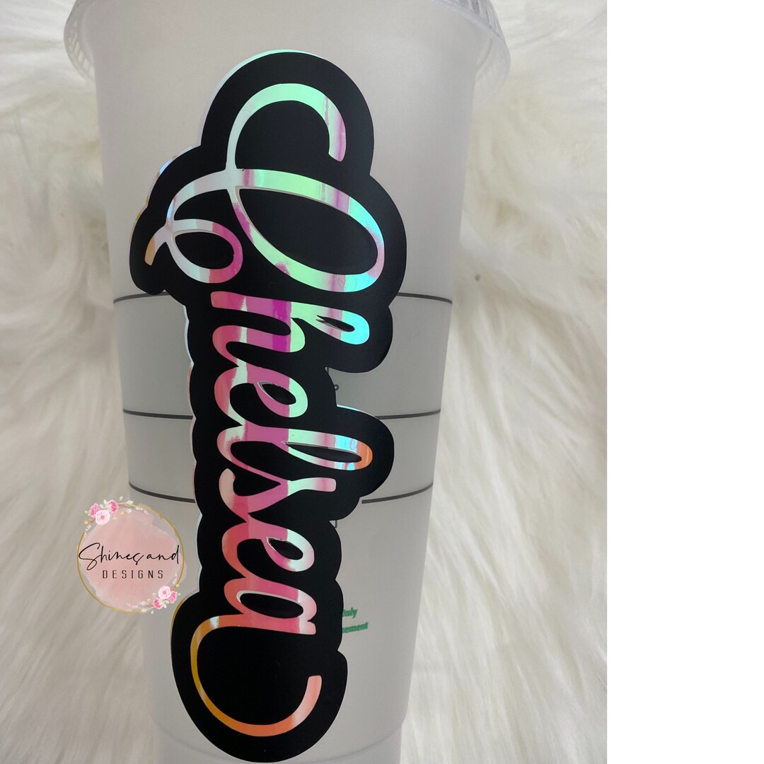 Holographic Name Decal, Personalized Name Decal, Vinyl Decal, Name ...