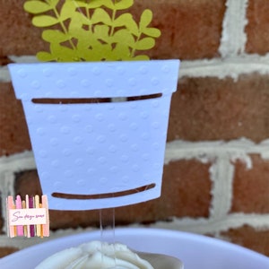 Plant Cupcake Toppers, Flower Pot Topper, Plant Theme Baby Shower ...