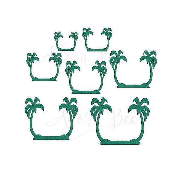 Palm Tree Monogram - Etsy