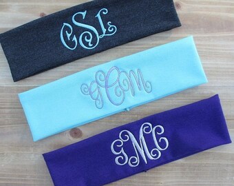 Monogram headband | Etsy