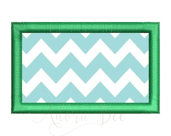 Rectangle Applique Embroidery Design Instant Download - Etsy