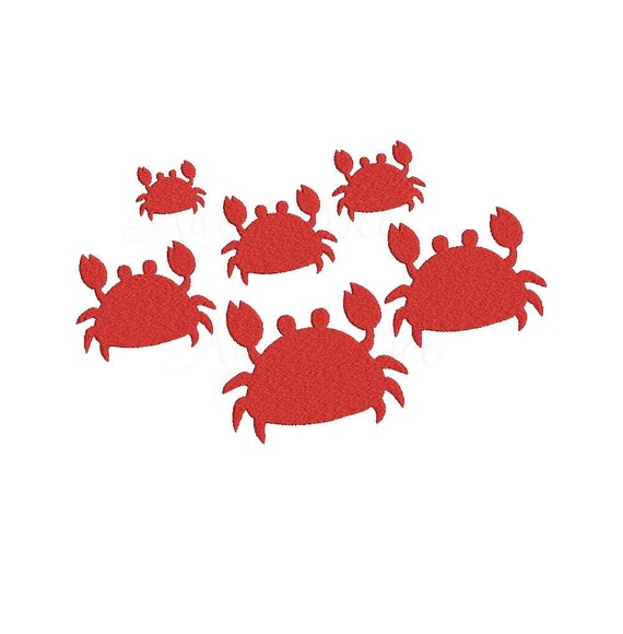 Crab Embroidery Design - 6 Sizes - Ocean Sea Beach Crawfish Lobster ...