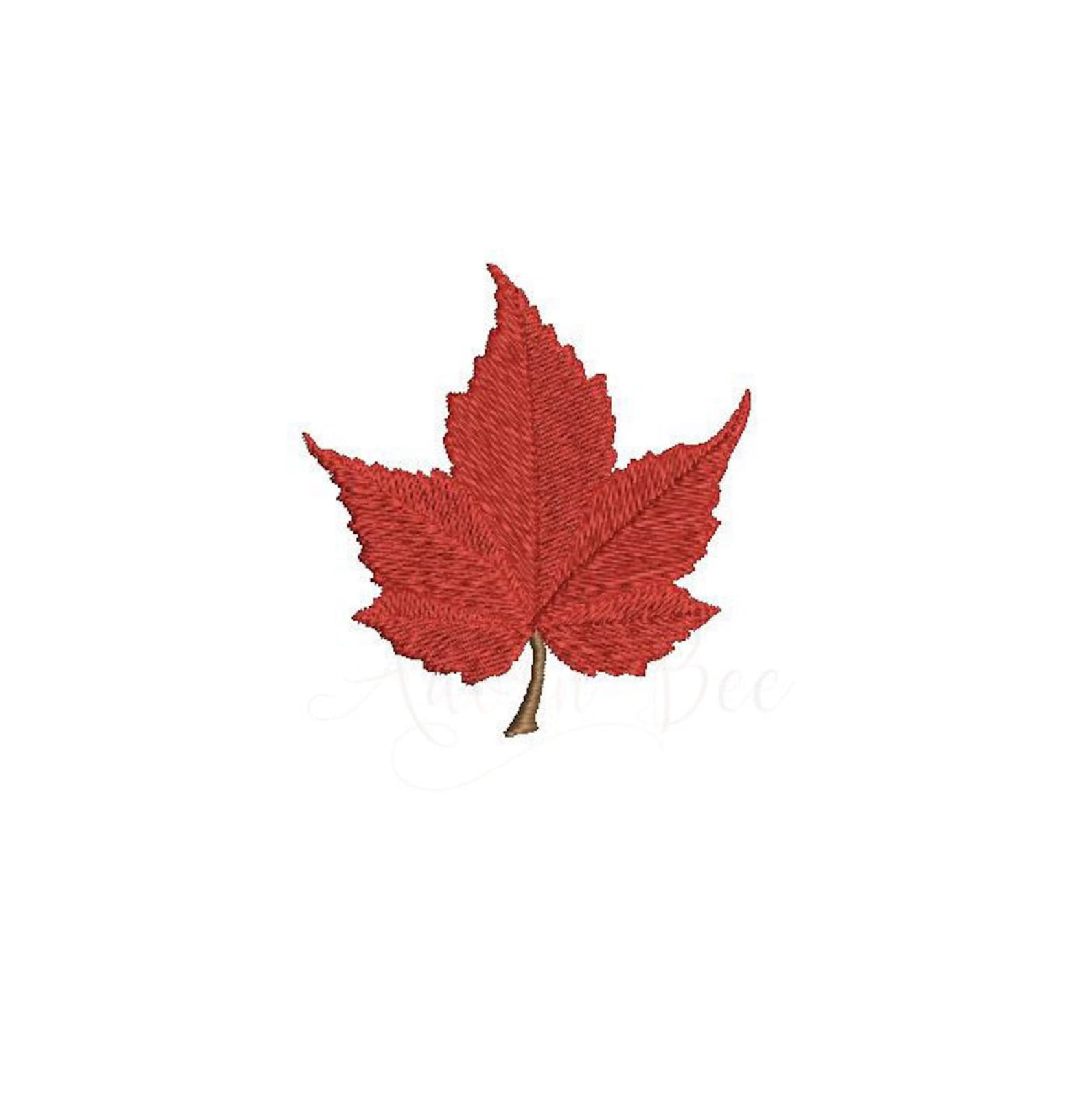 Autumn Leaf Embroidery Design 5 Sizes Fall Thanksgiving - Etsy