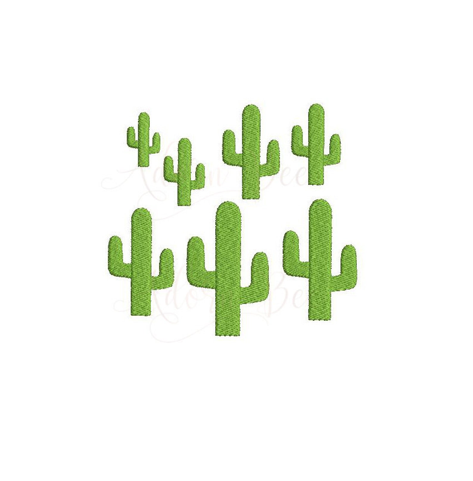 Mini Cactus Embroidery Design 7 Sizes Desert Western - Etsy