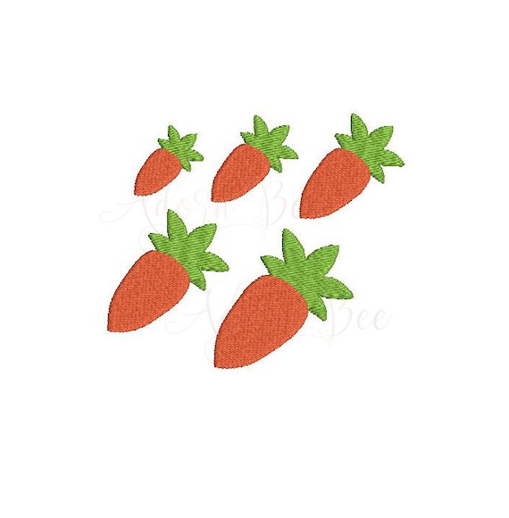 Mini Carrot Embroidery Design - 5 Sizes - Spring Easter Garden Food ...