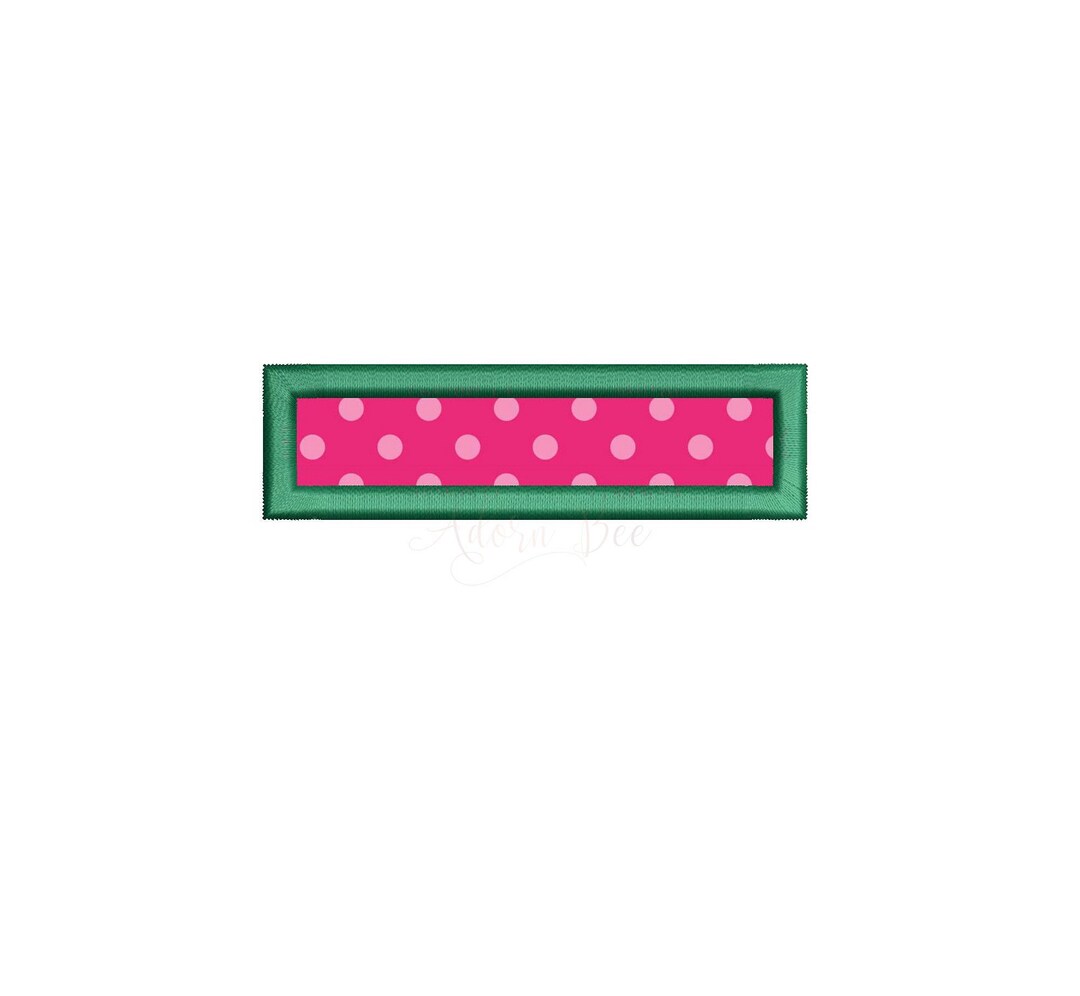 Rectangle Applique Embroidery Design - 12 Sizes - Rectangle Name Frame ...