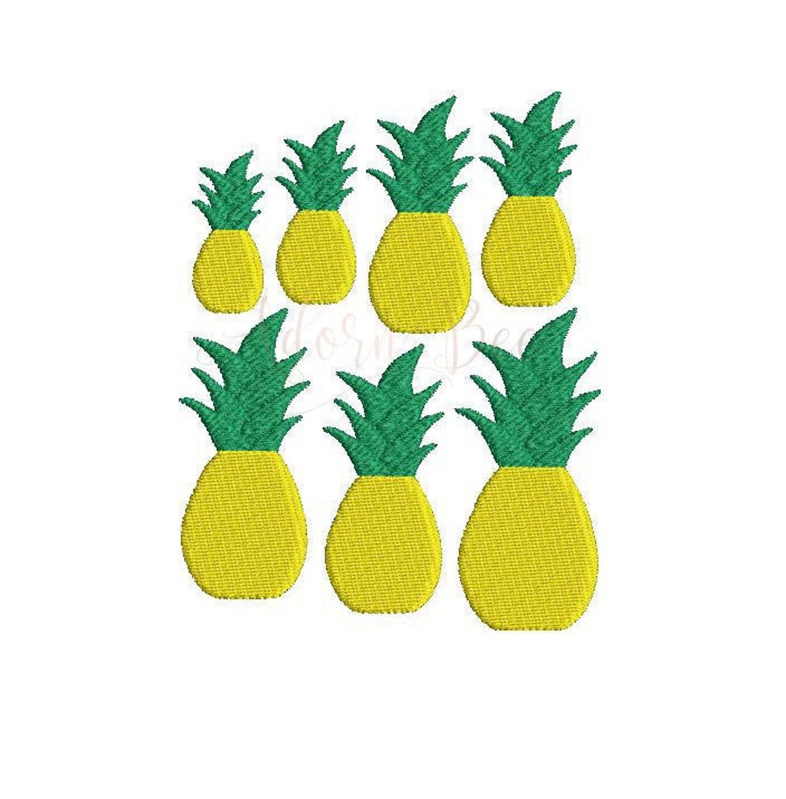 Pineapple Embroidery Design 7 Sizes Tropical Fruit Food - Etsy