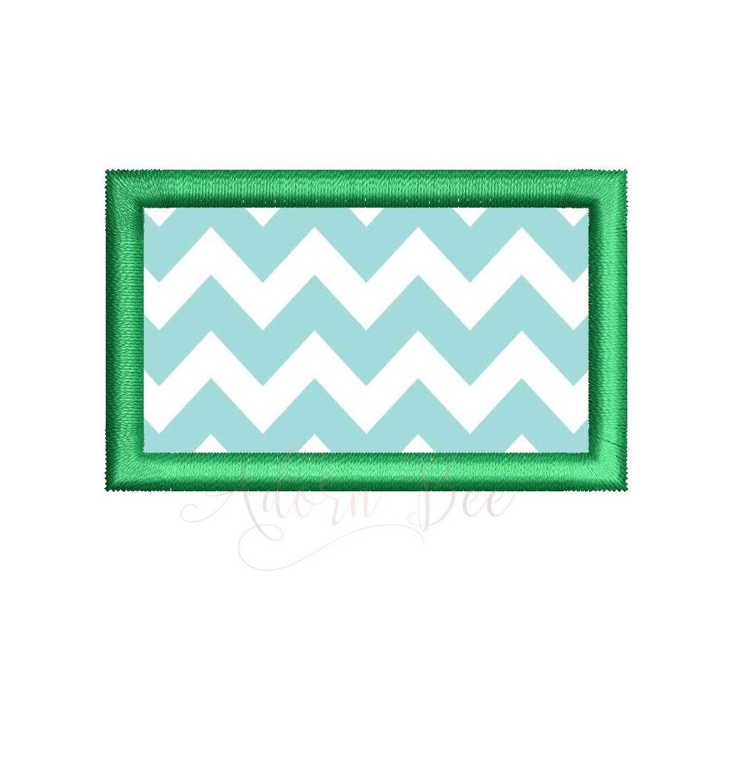 Rectangle Applique Embroidery Design - 9 Sizes - Name Monogram Frame ...