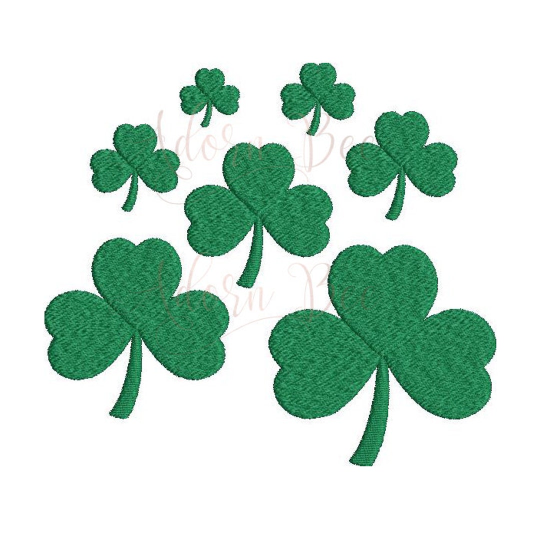 Mini Shamrock Clover Embroidery Design - 7 Sizes - Lucky Clover - Dst ...