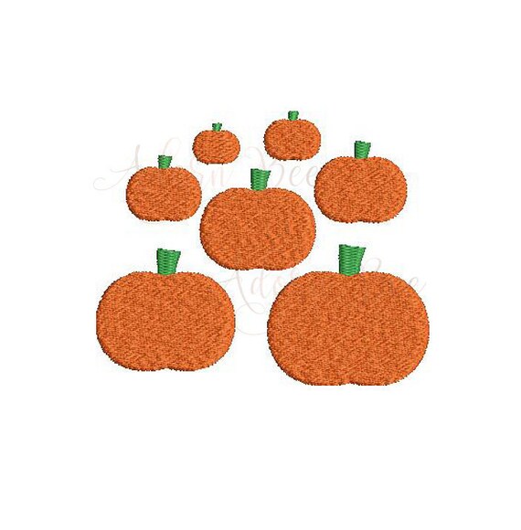 Mini Pumpkin Embroidery Design - 7 Sizes - Autumn Thanksgiving ...