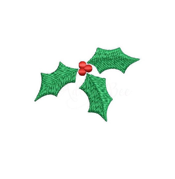 Mini Holly Embroidery Design 5 Sizes Christmas Winter | Etsy