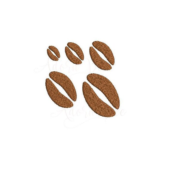 Coffee Bean Embroidery Design - 5 Sizes - Mini Bean - dst exp hus jef ...