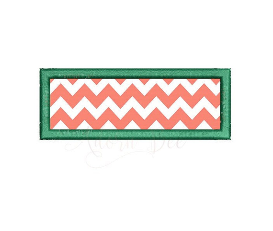 Rectangle Applique Embroidery Design - 12 Sizes - Rectangle Shape Name ...