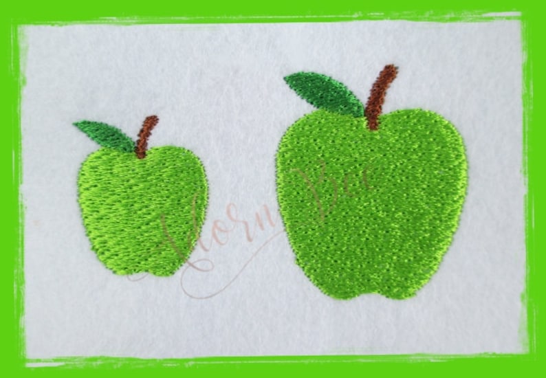 Mini Apple Embroidery Design - 7 Sizes - Fruit Food Teacher School ...