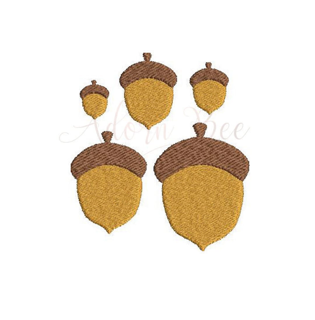 Mini Acorn Embroidery Design - 5 Sizes - Autumn Fall Nut - Dst Exp Hus ...