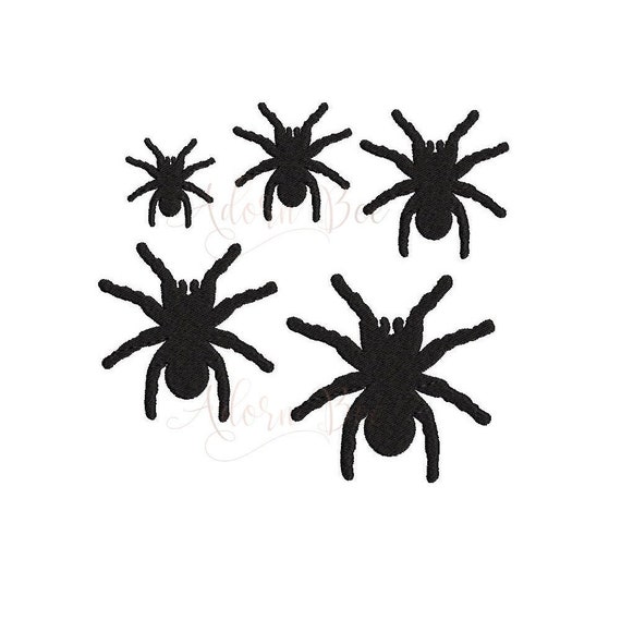 Spider Embroidery Design 5 Sizes Mini Insect Halloween - Etsy