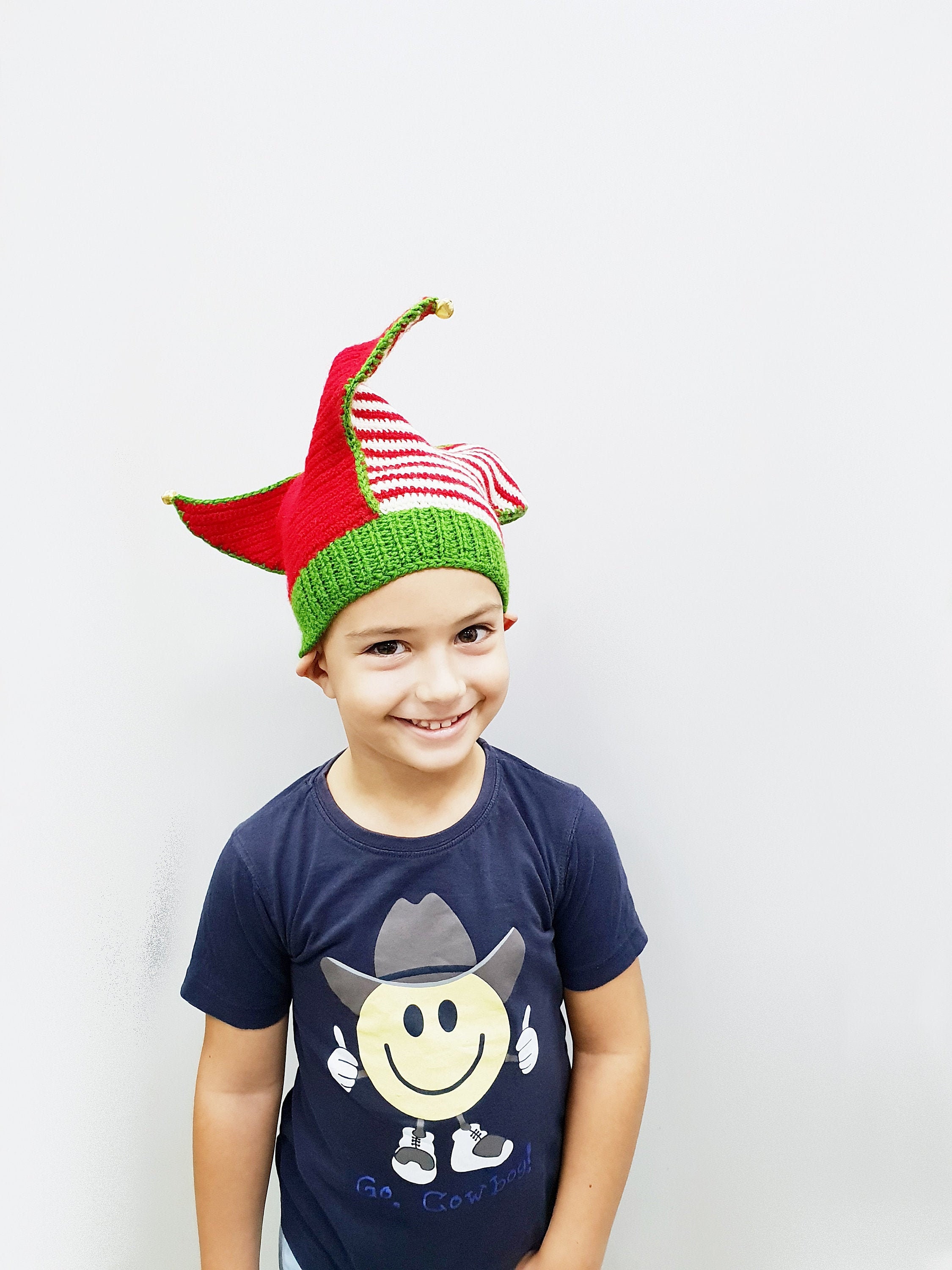 Christmas Jester Hat Three Colors Newborn to Adult Crocheted - Etsy ...