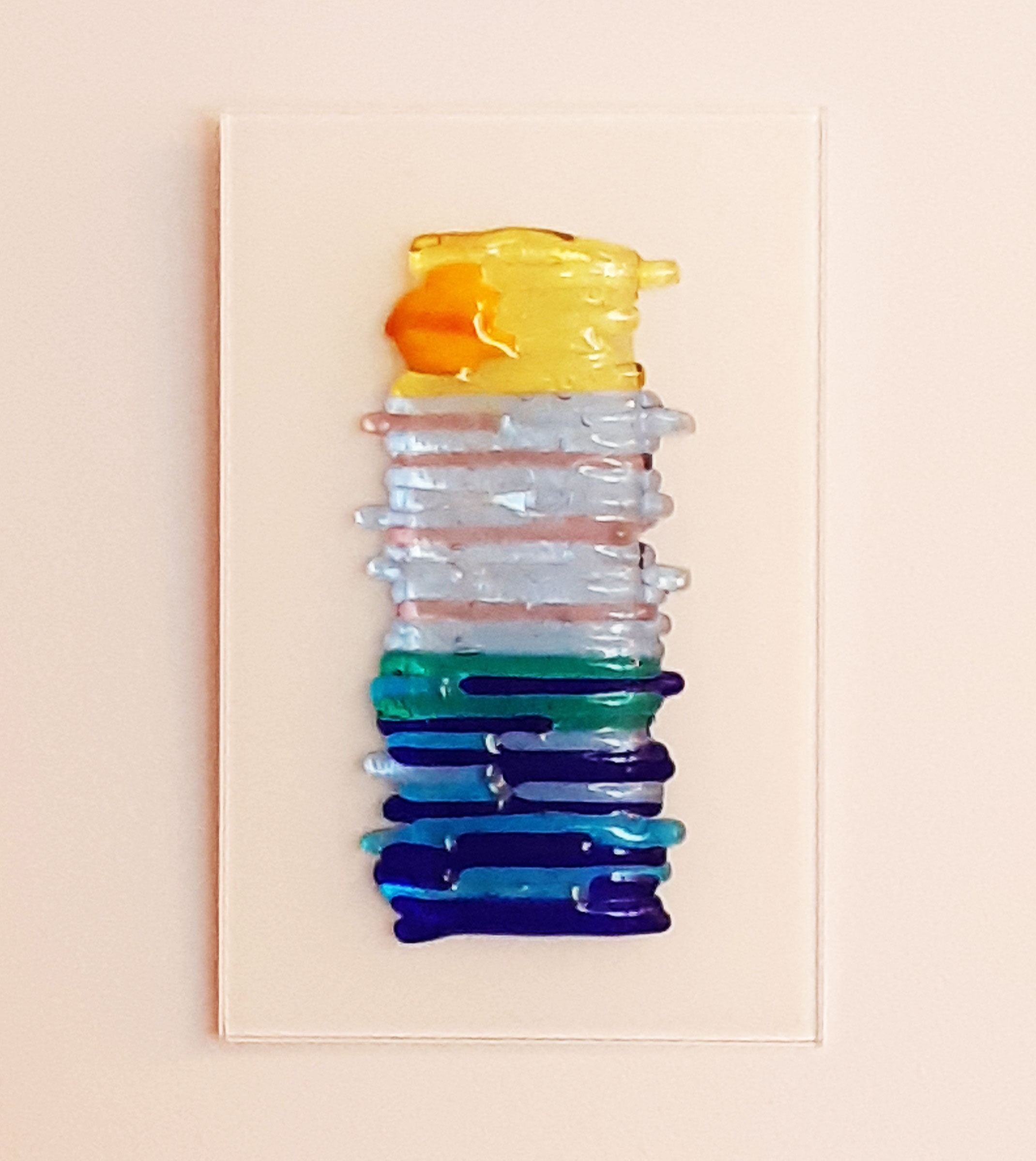 Fused Glass Wall Panel Summer Seascape Glass Picture Minimalism ...