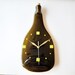 Wall Glass Clock Melted Wine Magnum Bottle Brown Color Kitchen ...