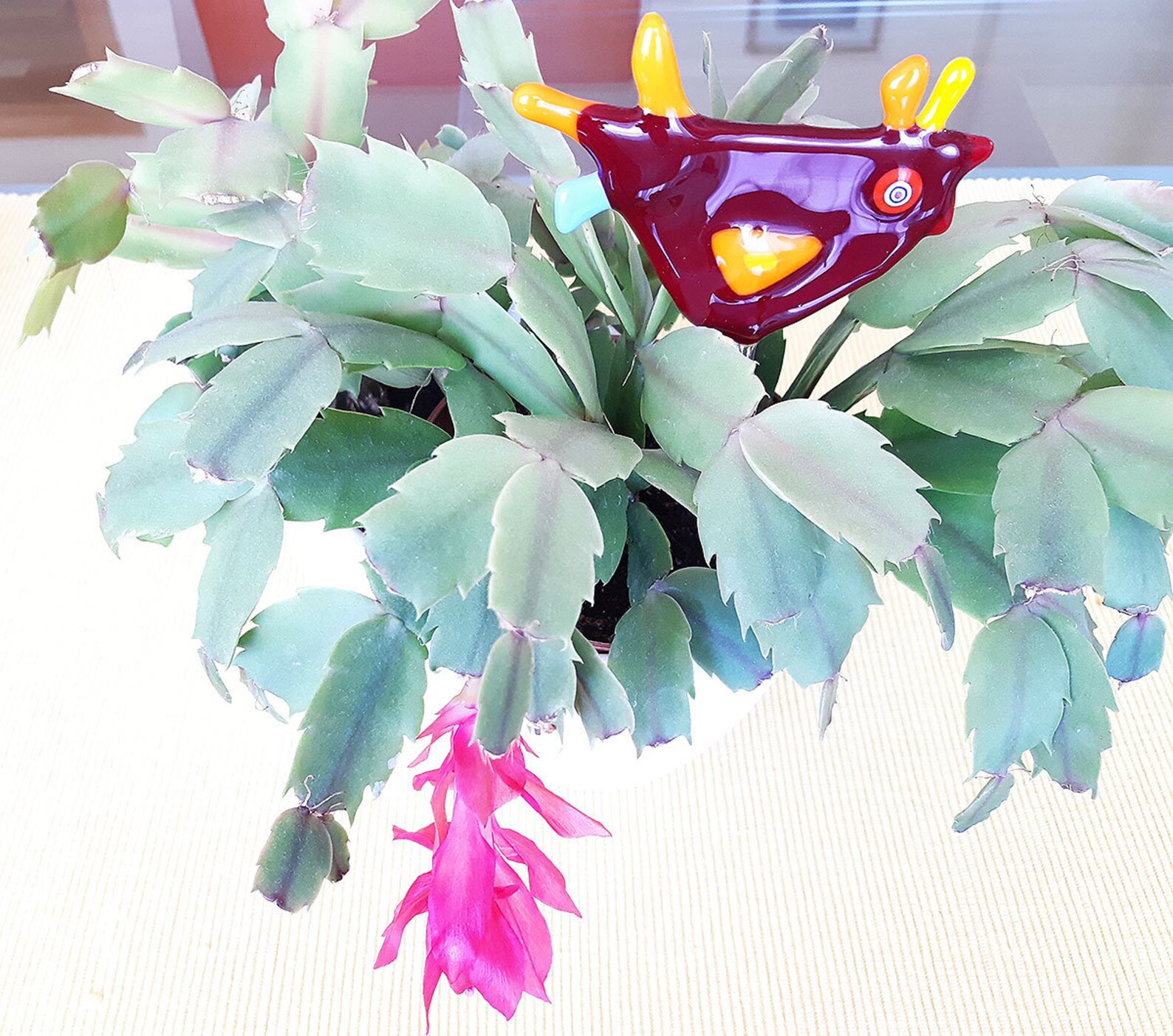 Fused Glass Easter Ornament Chick Glass Rod Colorful Bird Decoration ...