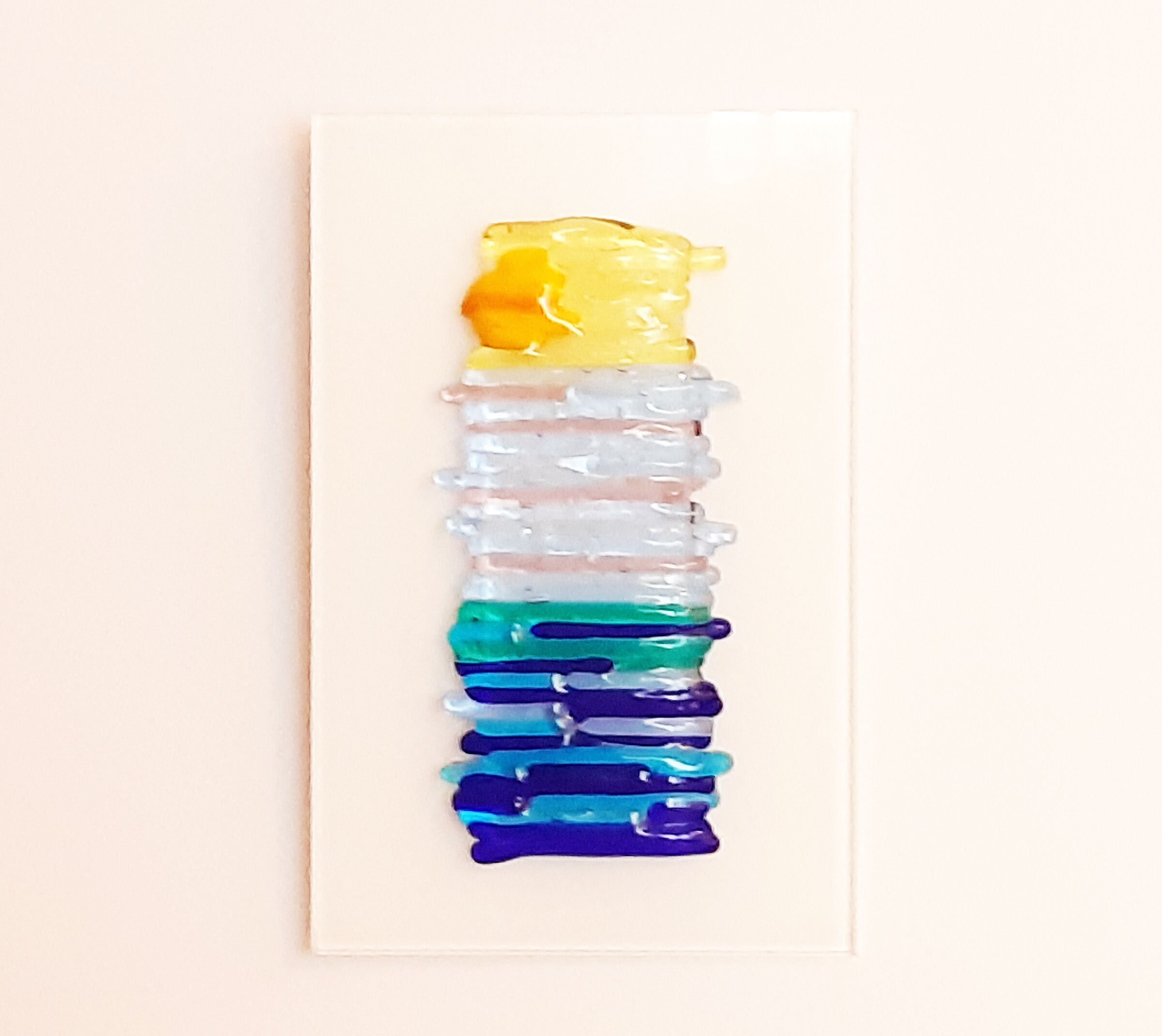 Fused Glass Wall Panel Summer Seascape Glass Picture Minimalism ...